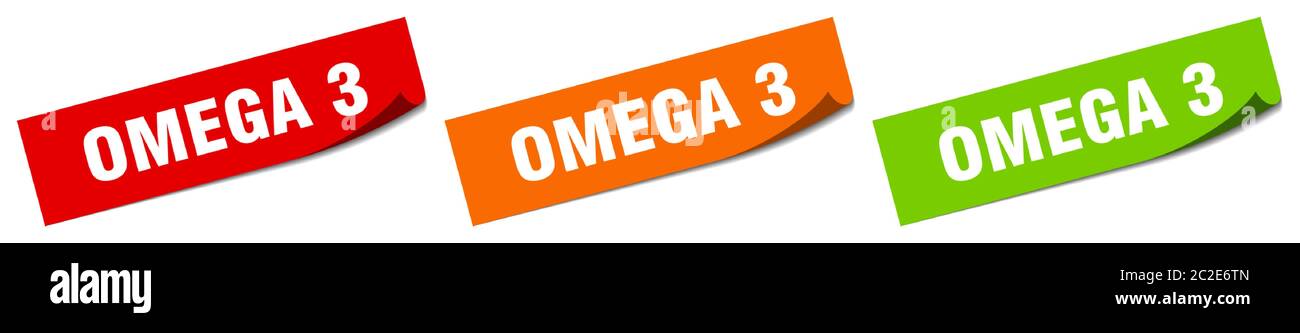 omega 3 sticker. omega 3 square isolated sign. omega 3 label Stock ...
