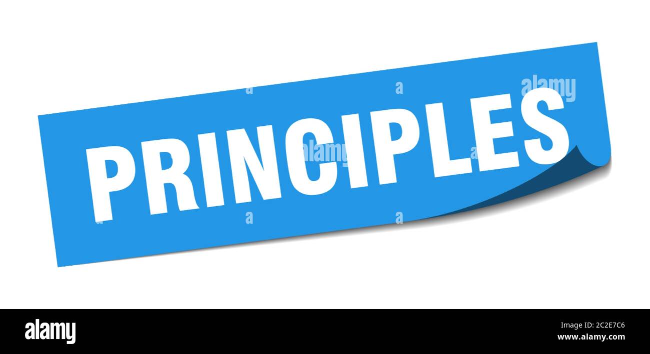 principles sticker. principles square isolated sign. principles label ...