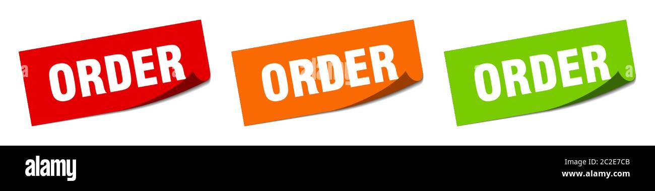 order sticker. order square isolated sign. order label Stock Vector ...