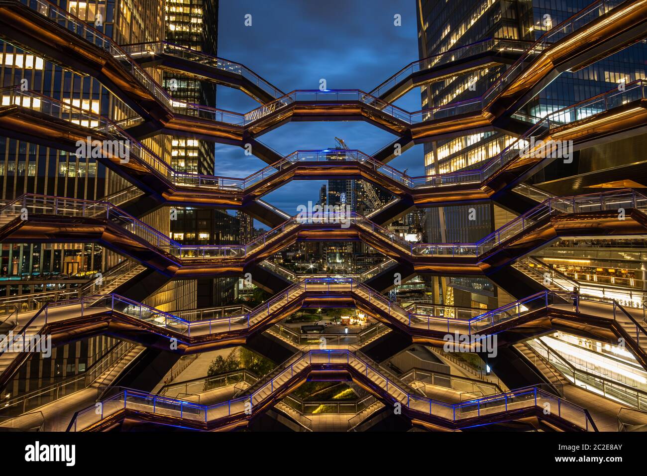 Modern architecture building Vessel spiral staircase is the centerpiece ...