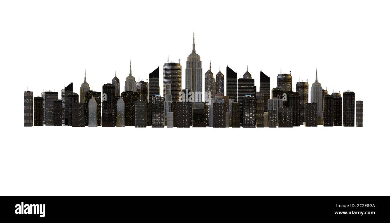 Tall city background 3d render hi-res stock photography and images - Alamy
