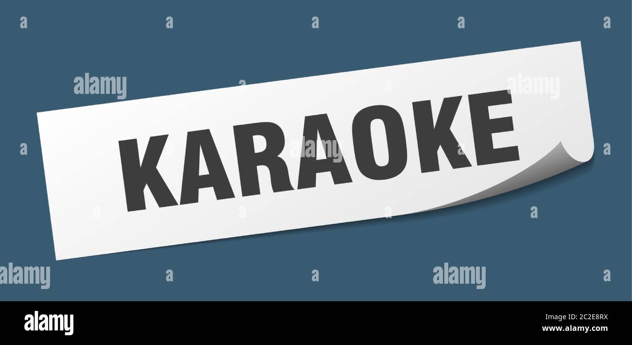 karaoke sticker. karaoke square isolated sign. karaoke label Stock ...