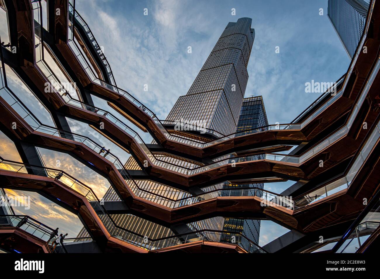 Modern architecture building Vessel spiral staircase is the centerpiece ...