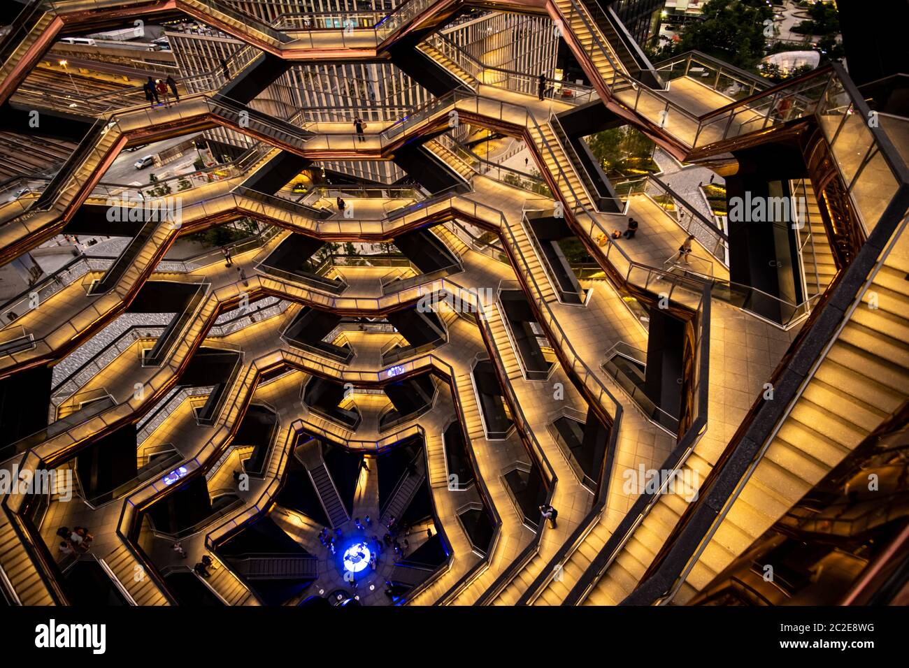 Modern architecture building Vessel spiral staircase is the centerpiece ...