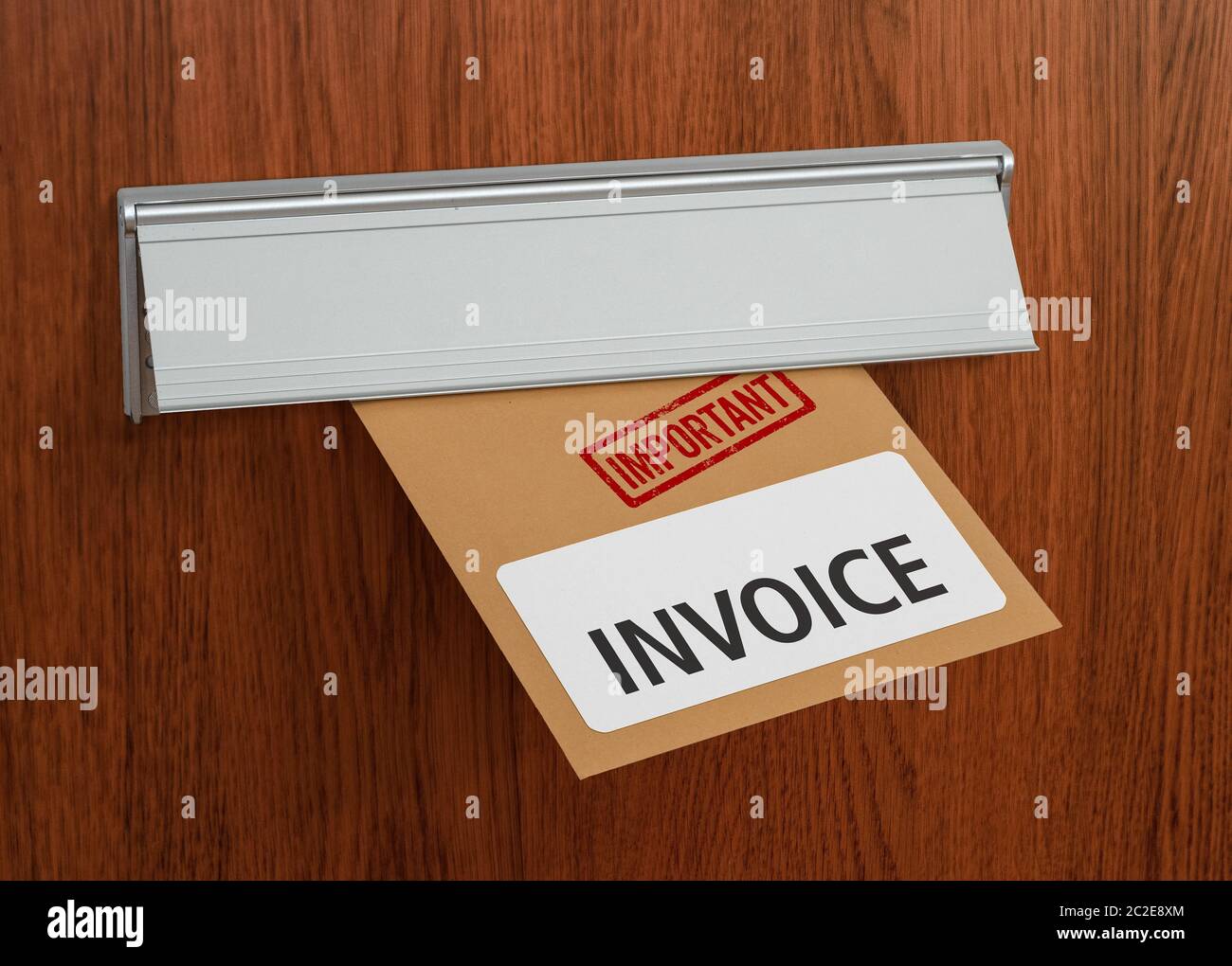 A letter with the label Invoice Stock Photo - Alamy
