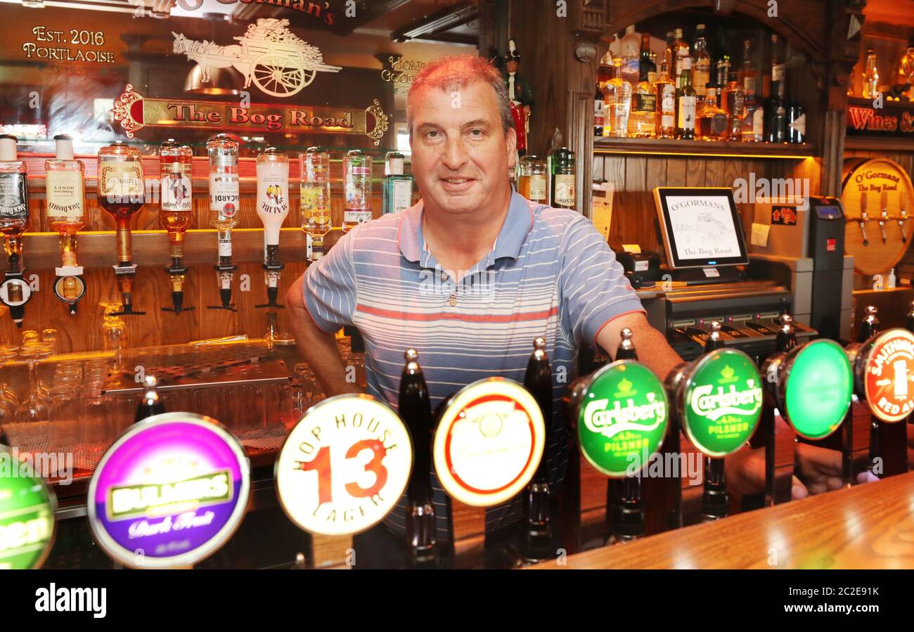 Bar owner Donal O'Gorman in his bar called the Bog Road in Portlaoise ...