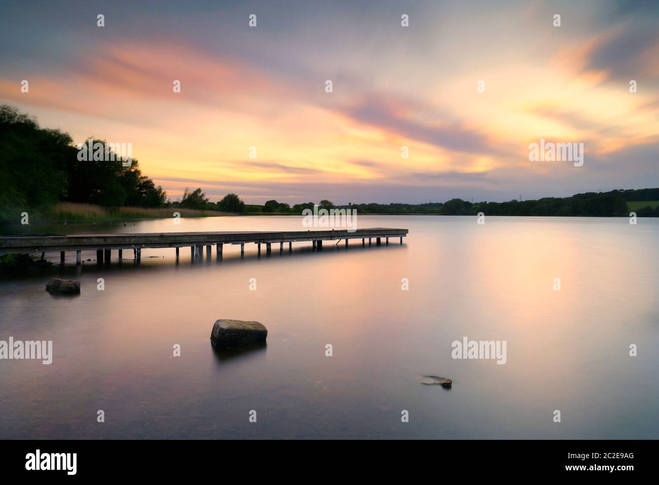 The beautiful pickmere lake Stock Photo - Alamy