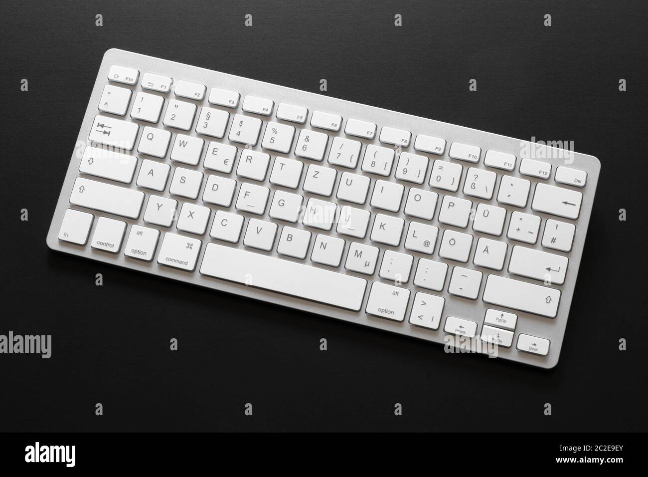 typical computer keyboard isolated on black background Stock Photo - Alamy