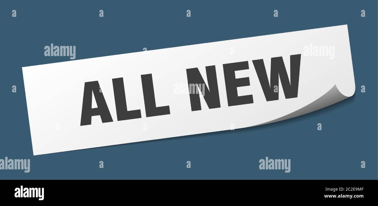 all new sticker. all new square isolated sign. all new label Stock ...