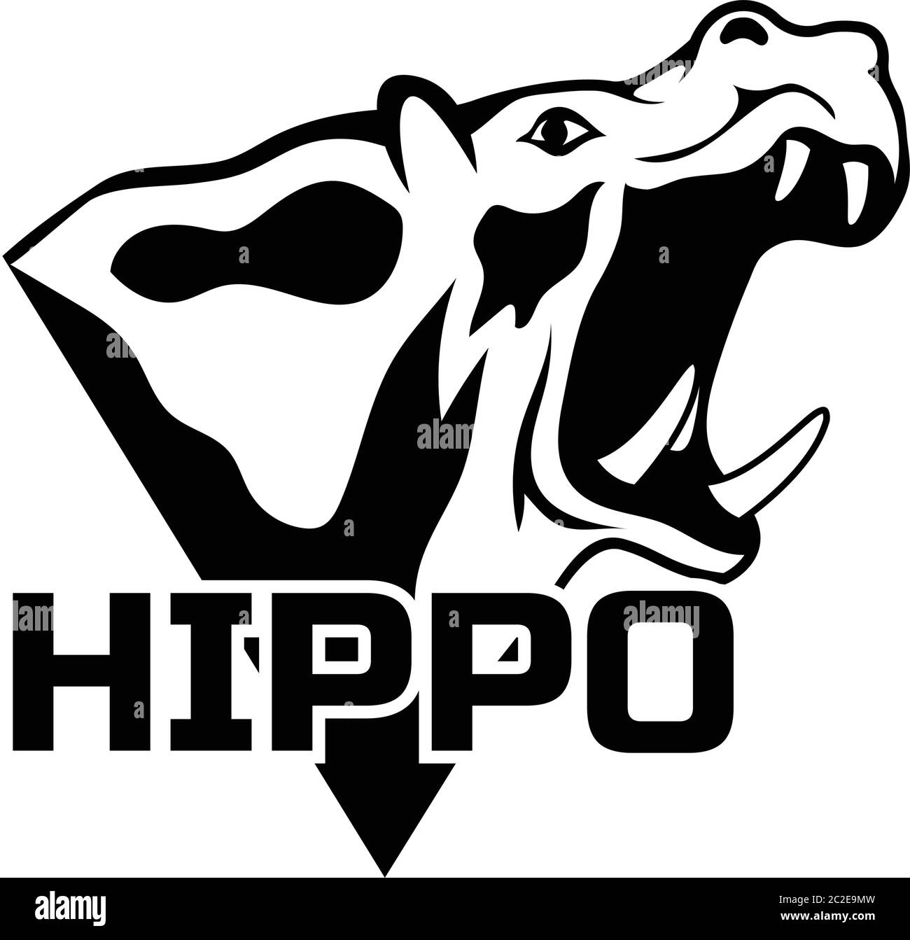 hippo logo for your business, vector illustration Stock Vector Image ...