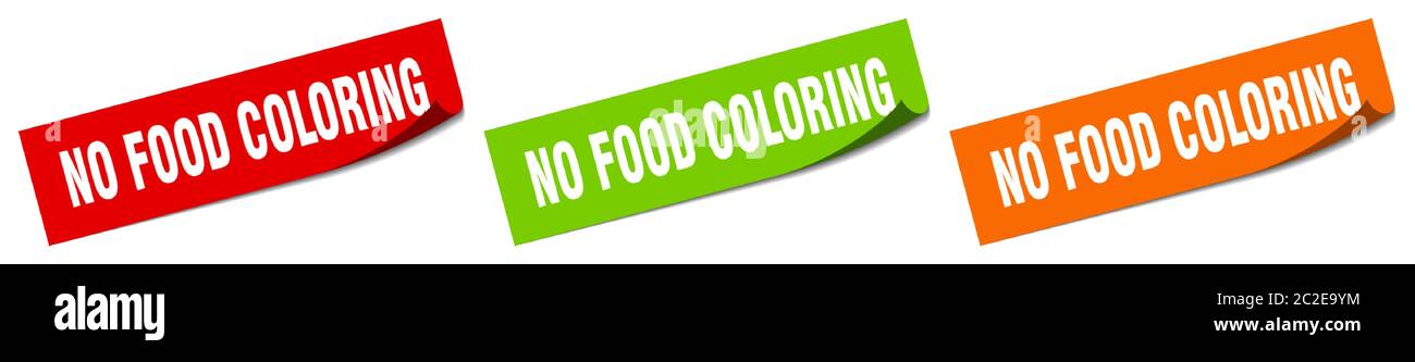 no food coloring sticker. no food coloring square isolated sign. no ...