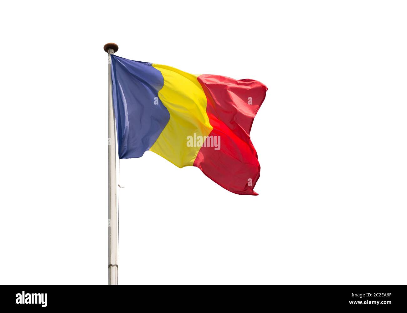 Steag Romania Logo Waving Flag Romania Animation 3d Render