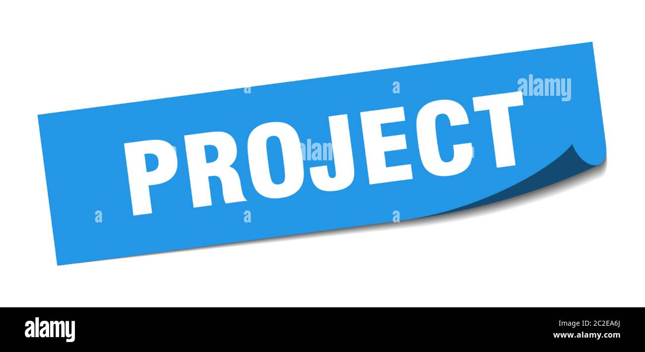project sticker. project square isolated sign. project label Stock ...