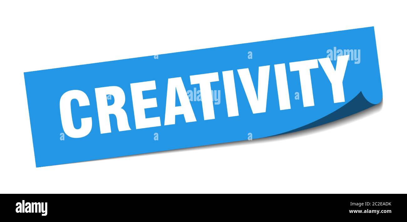 creativity sticker. creativity square isolated sign. creativity label ...