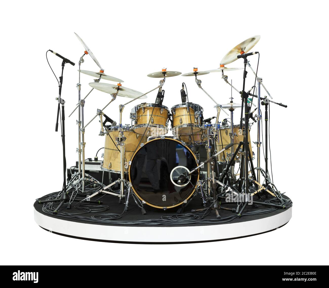 Drums set isolated on white background with clipping path Stock Photo ...