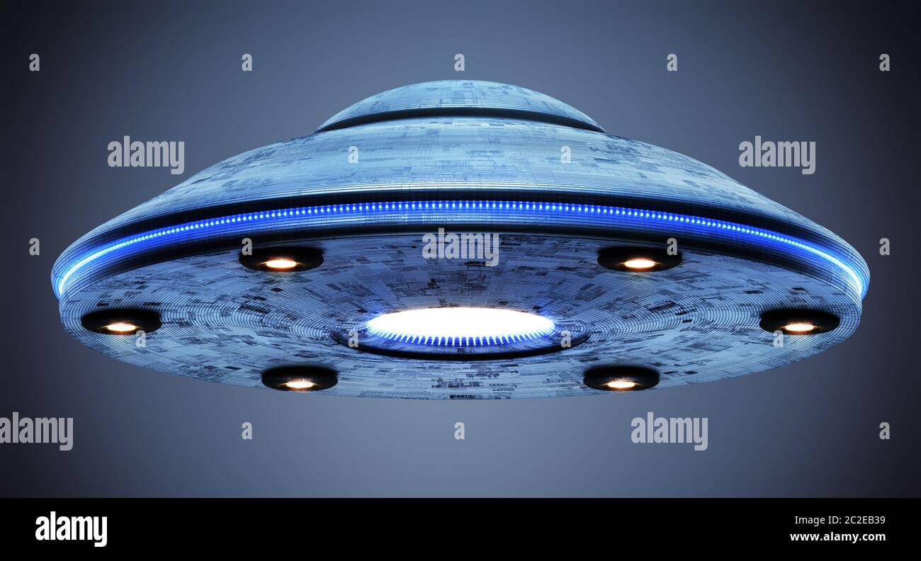Unidentified flying object. UFO with clipping path included Stock Photo ...