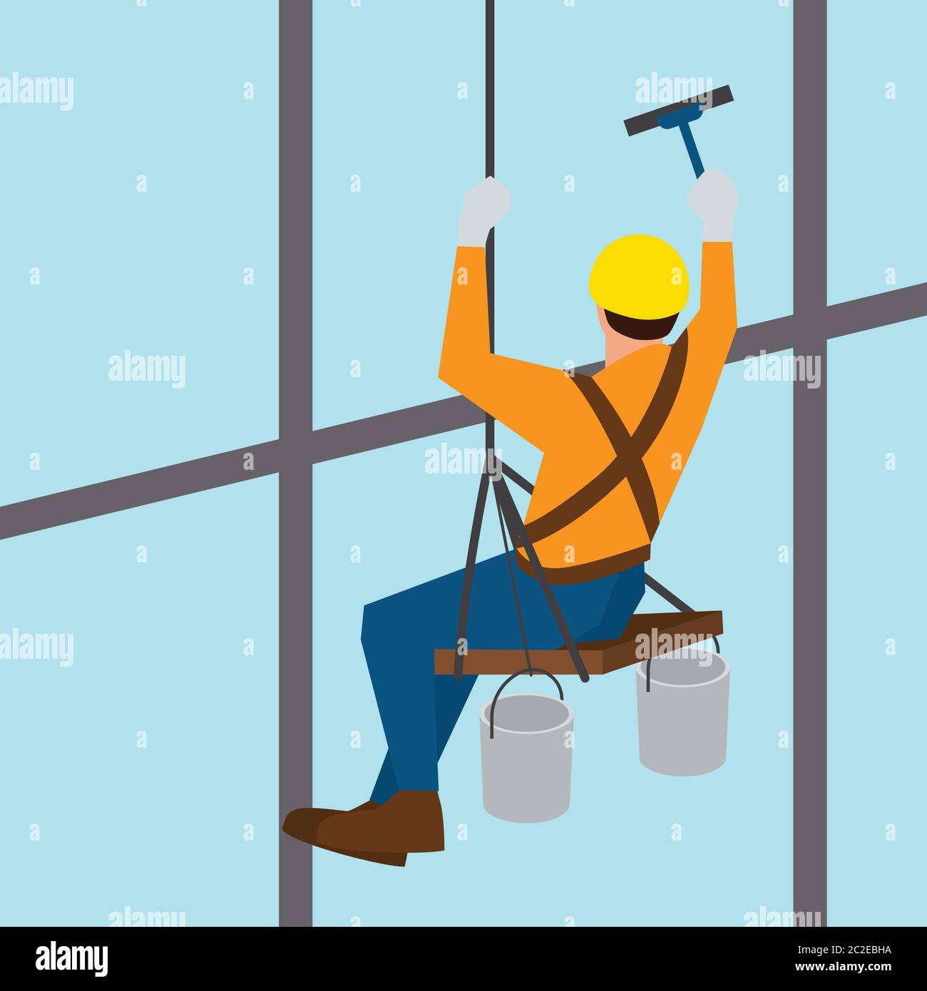Skyscraper workers Stock Vector Images - Alamy