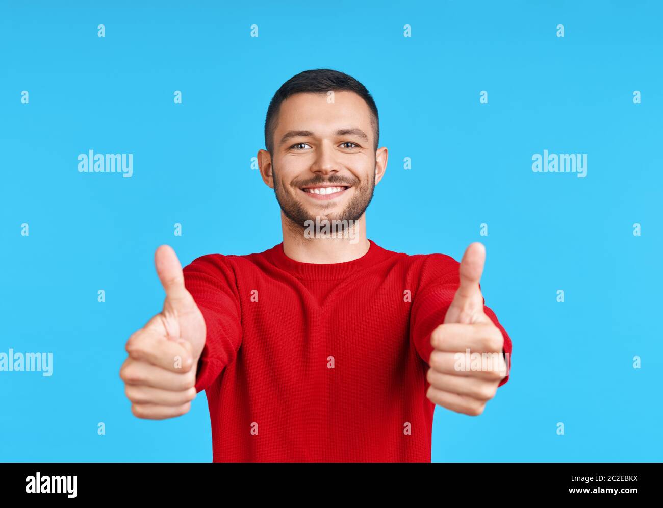 Thumbs up blue hi-res stock photography and images - Alamy