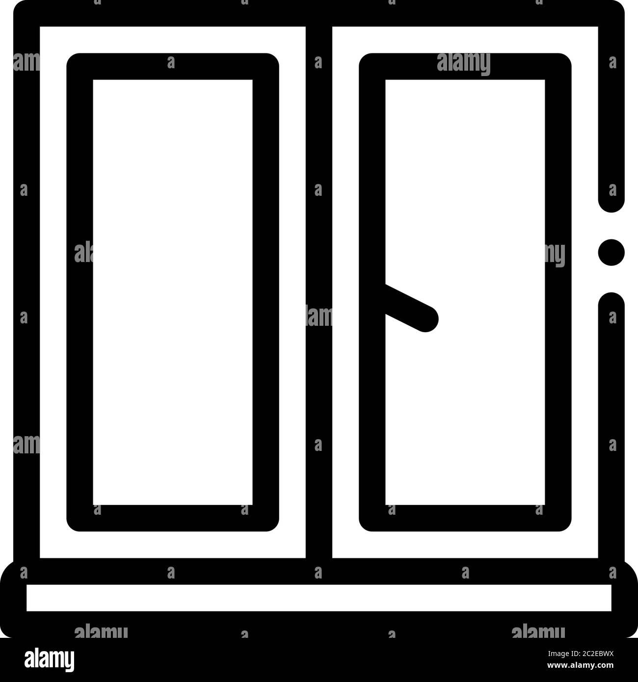 two-half window icon vector outline illustration Stock Vector Image ...