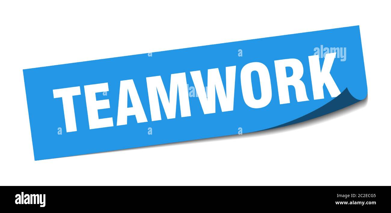 teamwork sticker. teamwork square isolated sign. teamwork label Stock ...