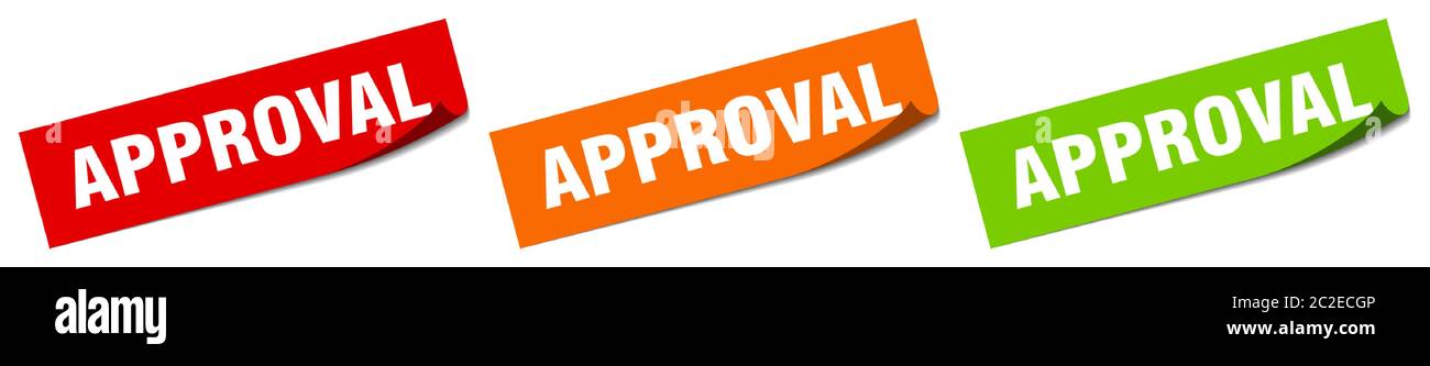 approval sticker. approval square isolated sign. approval label Stock ...