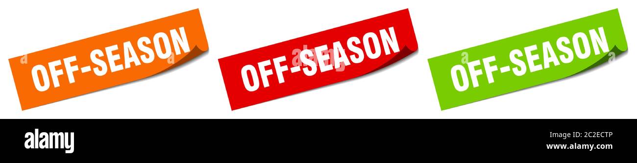 off-season sticker. off-season square isolated sign. off-season label ...