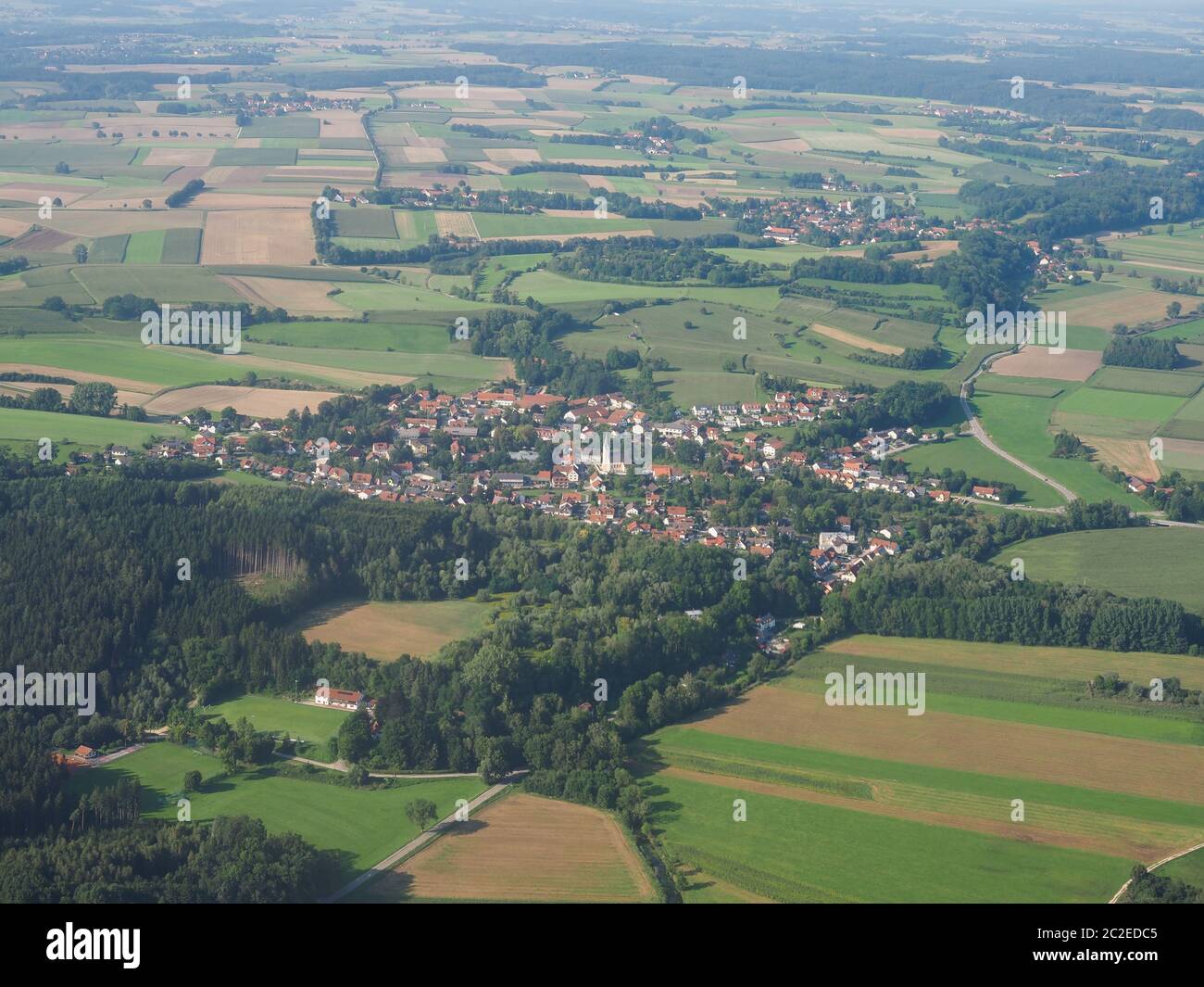 aerial view of Germany landscape between Koeln and Muenchen Stock Photo ...