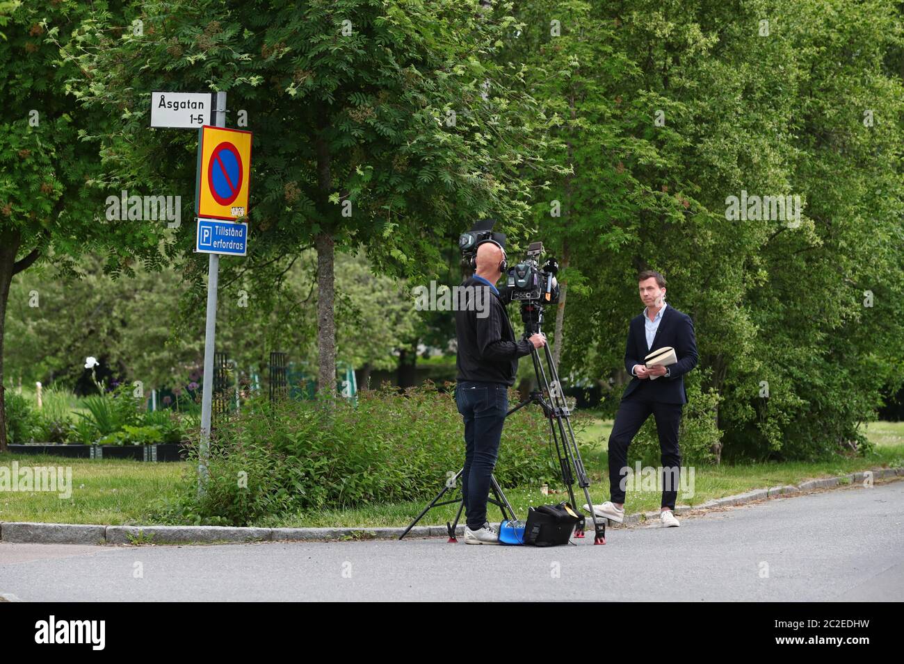 Linkoping, Sweden 20200609 Åsgatan in Linköping. The place where the ...