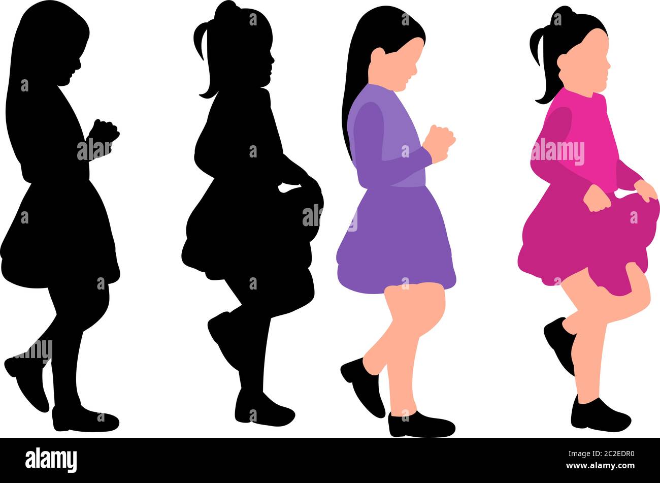faceless kids are walking, girl Stock Vector Image & Art - Alamy