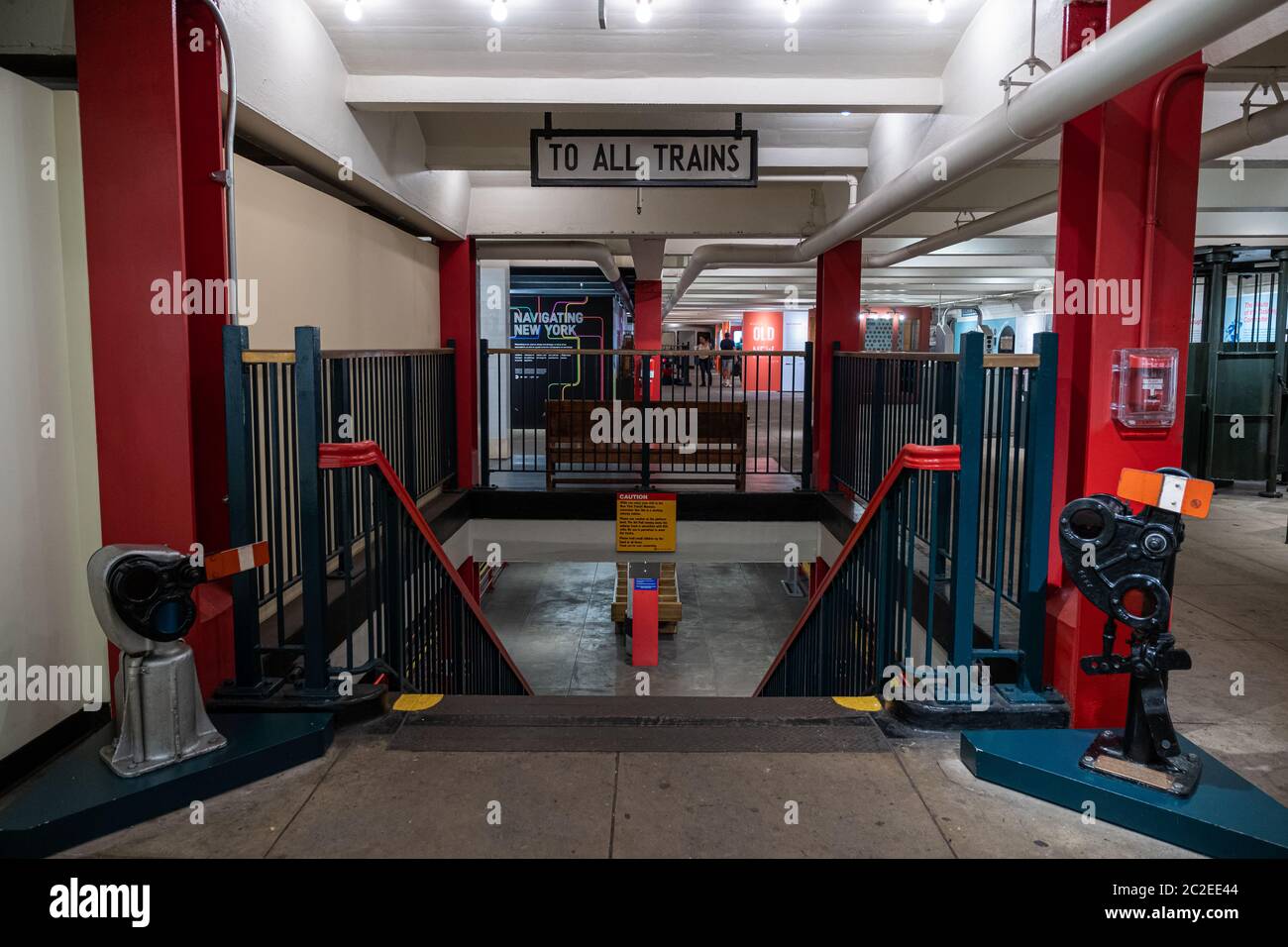 Exhibition of New York Transit Museum located in downtown Brooklyn ...