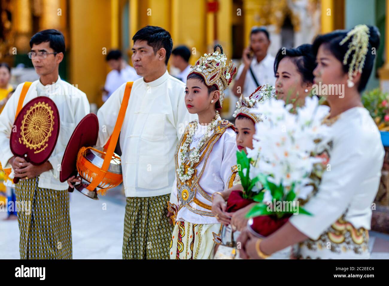 A Novitiation/Shinbyu Ceremony Takes Place At The Shwedagon Pagoda ...
