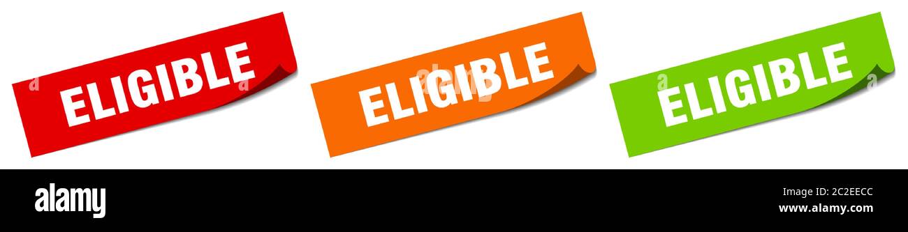 eligible sticker. eligible square isolated sign. eligible label Stock ...