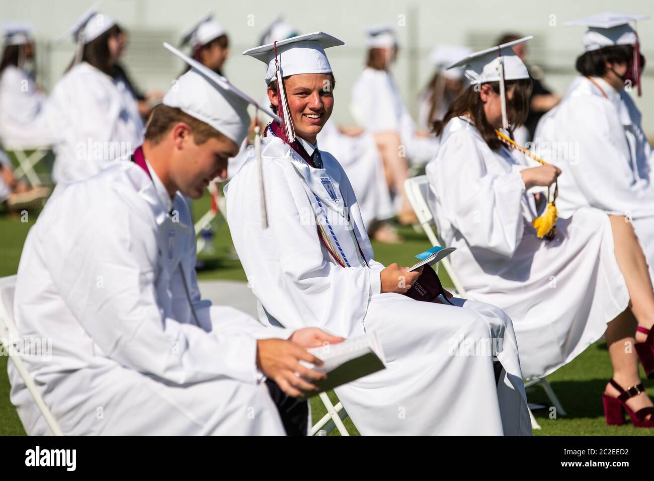 The Sherman High School Class of 2020 commencement ceremony is held on ...