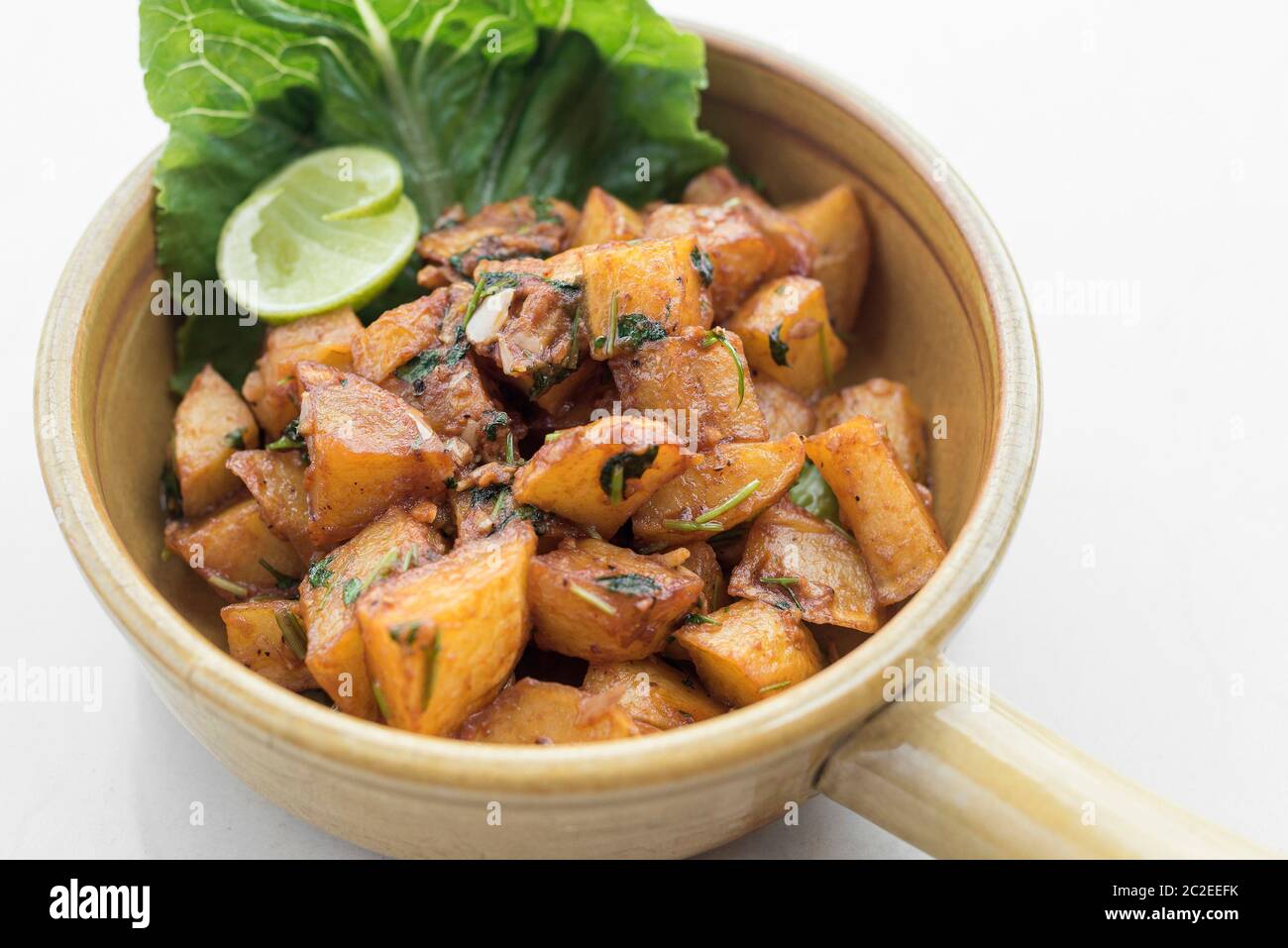 batata harra traditional lebanese mezze spicy fried potato starter dish ...