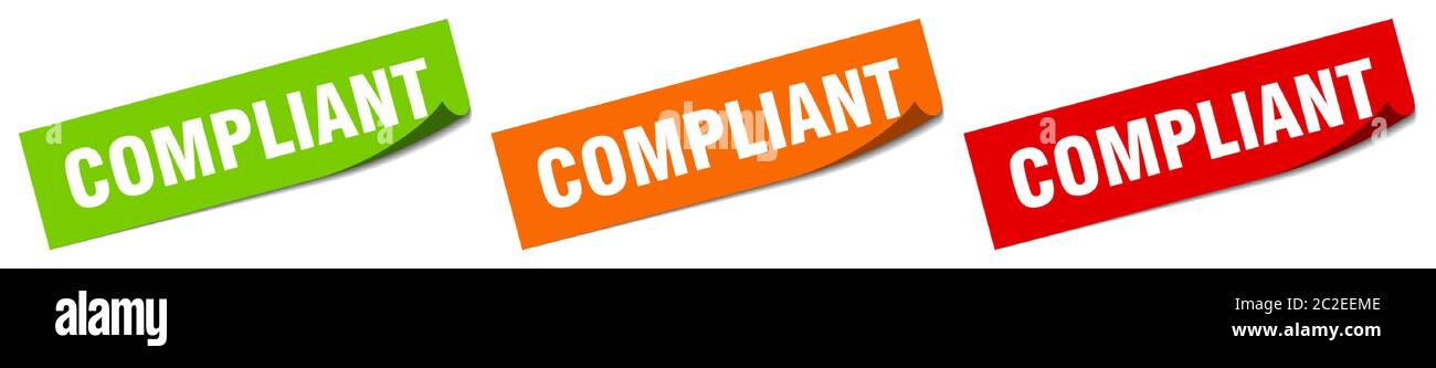compliant sticker. compliant square isolated sign. compliant label ...