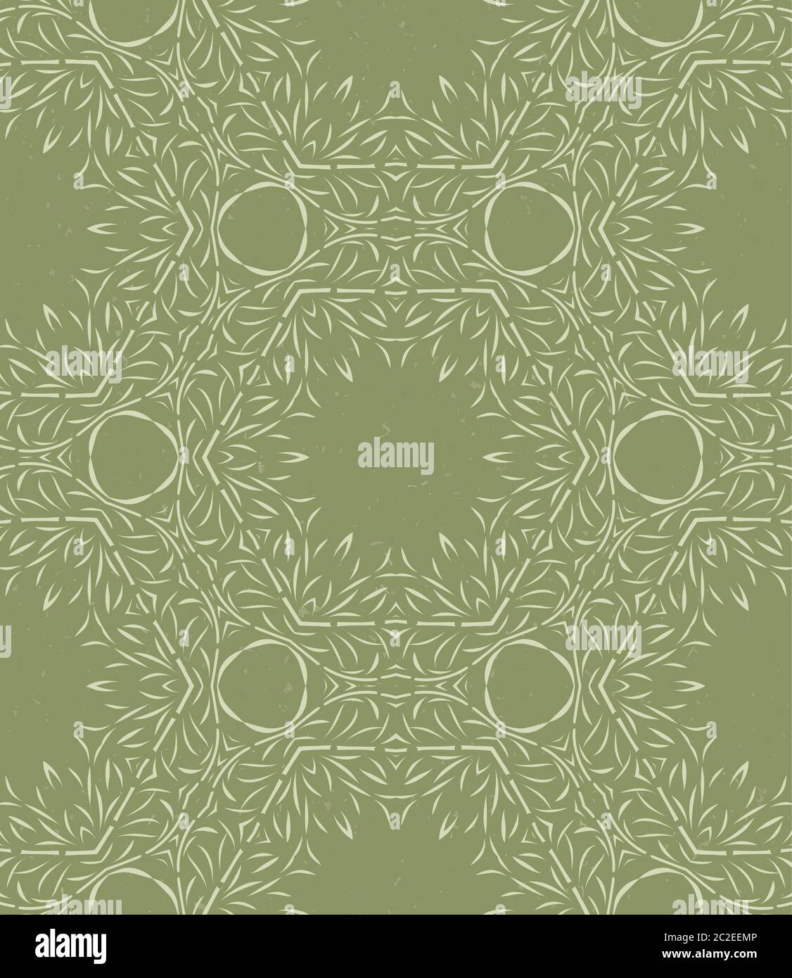 Hand drawn kaleidoscope wagara damask seamless pattern. Modern japanese ...