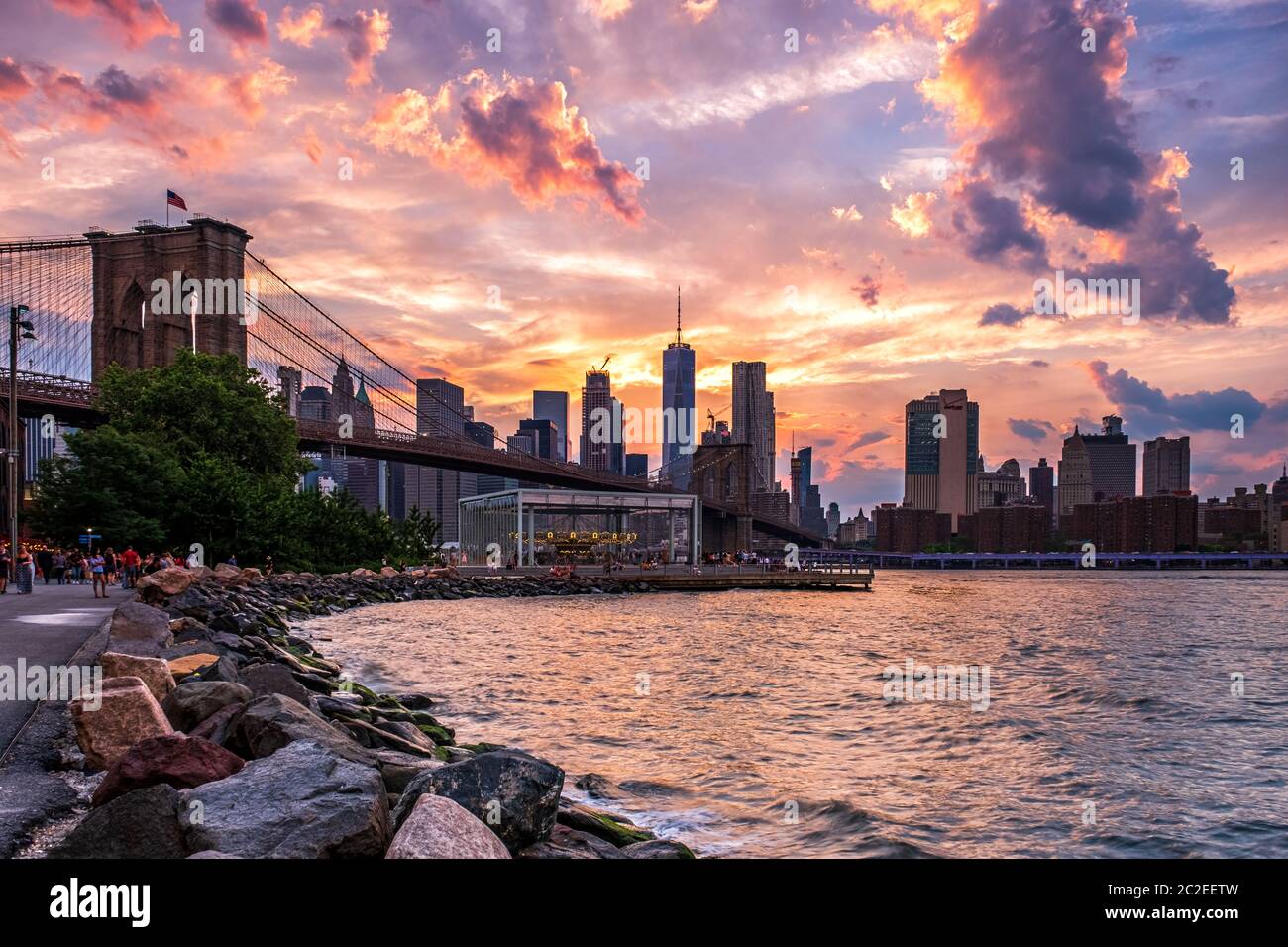 Horizontal manhattan skyline lower manhattan manhattan hi-res stock ...