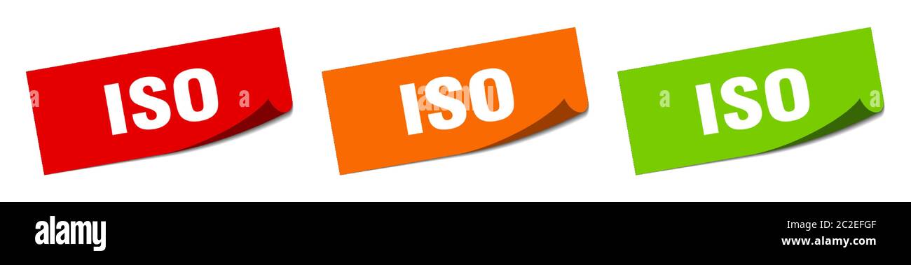 iso sticker. iso square isolated sign. iso label Stock Vector Image ...