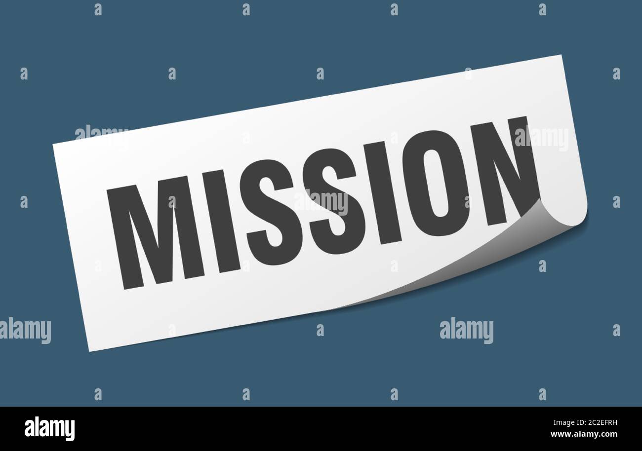 mission sticker. mission square isolated sign. mission label Stock ...