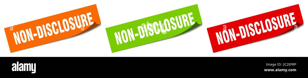non-disclosure sticker. non-disclosure square isolated sign. non ...