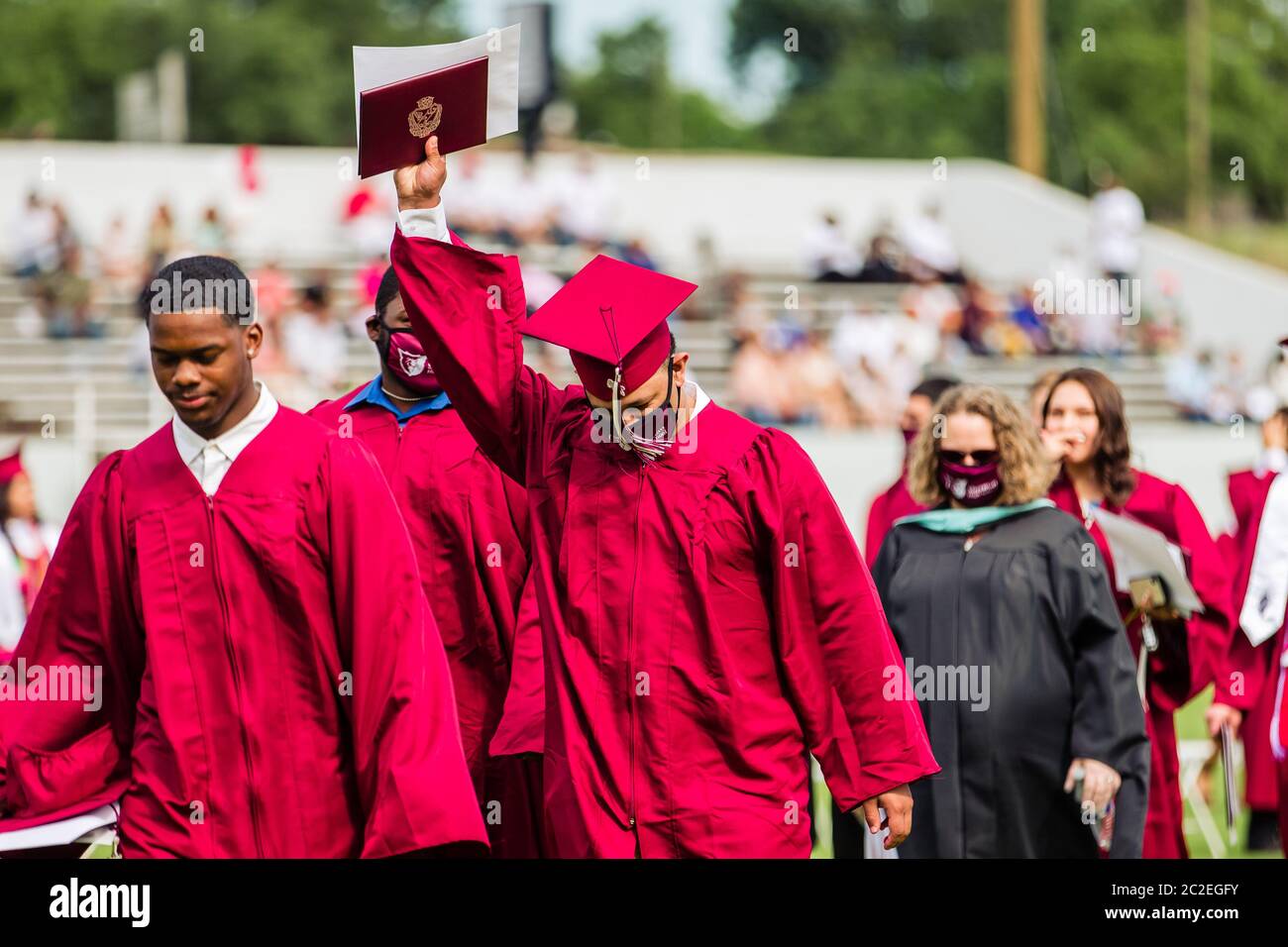 The Sherman High School Class of 2020 commencement ceremony is held on ...
