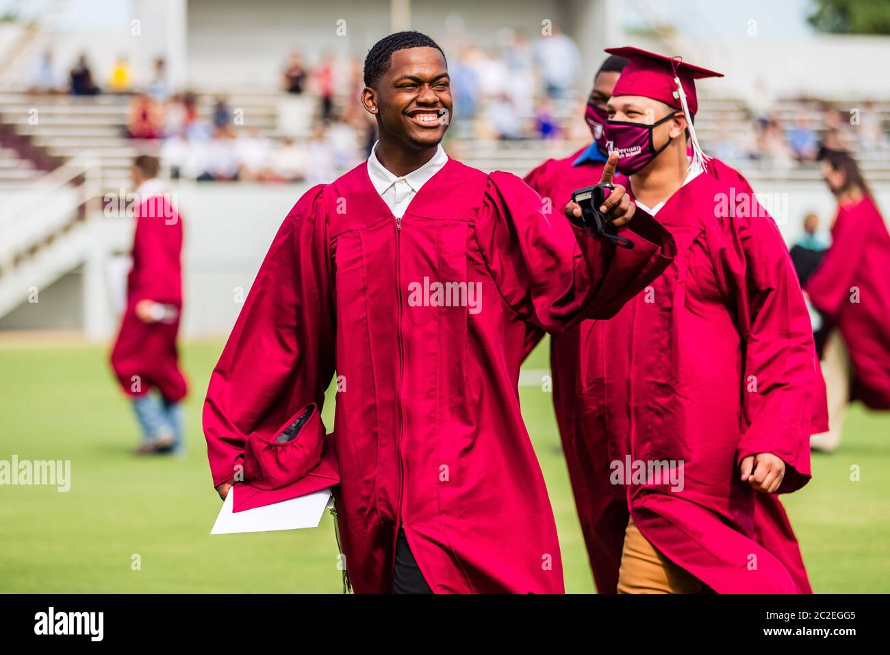 The Sherman High School Class of 2020 commencement ceremony is held on ...