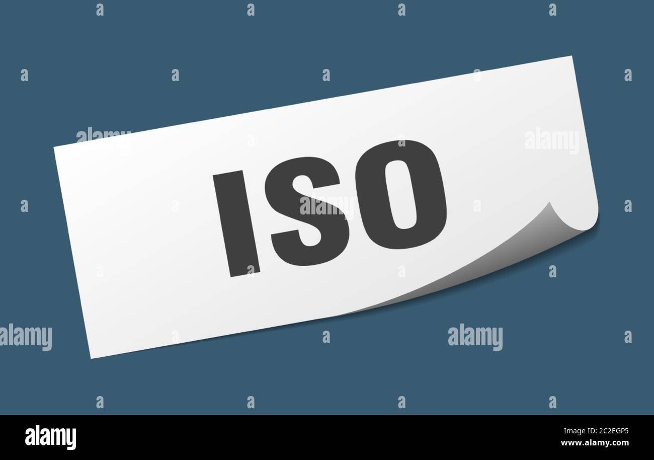 iso sticker. iso square isolated sign. iso label Stock Vector Image ...