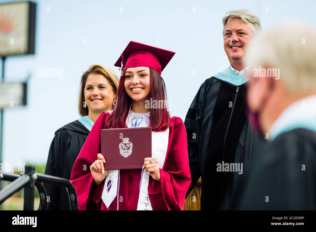 The Sherman High School Class of 2020 commencement ceremony is held on ...