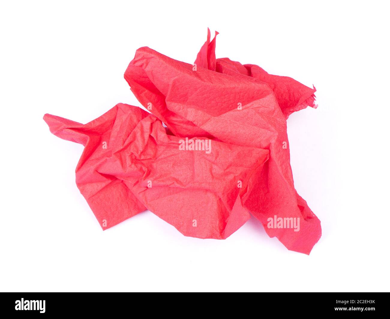 Wrinkled paper napkin isolated on white background Stock Photo - Alamy