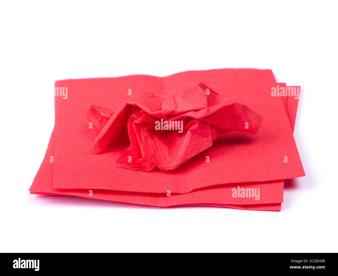 Wrinkled paper napkin isolated on white background Stock Photo - Alamy