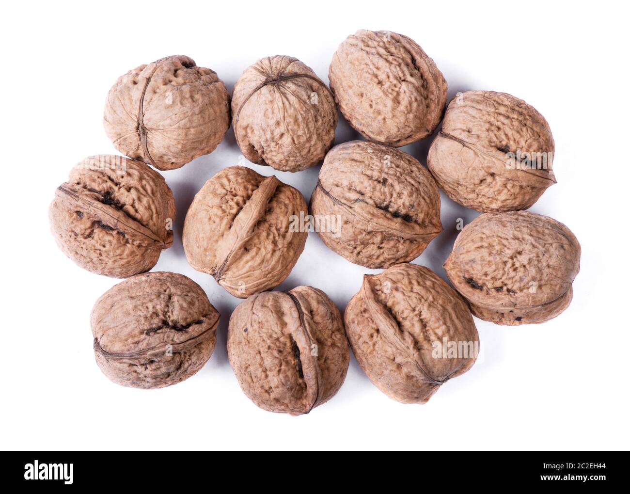 Group of big whole walnuts isolated on white background Stock Photo - Alamy
