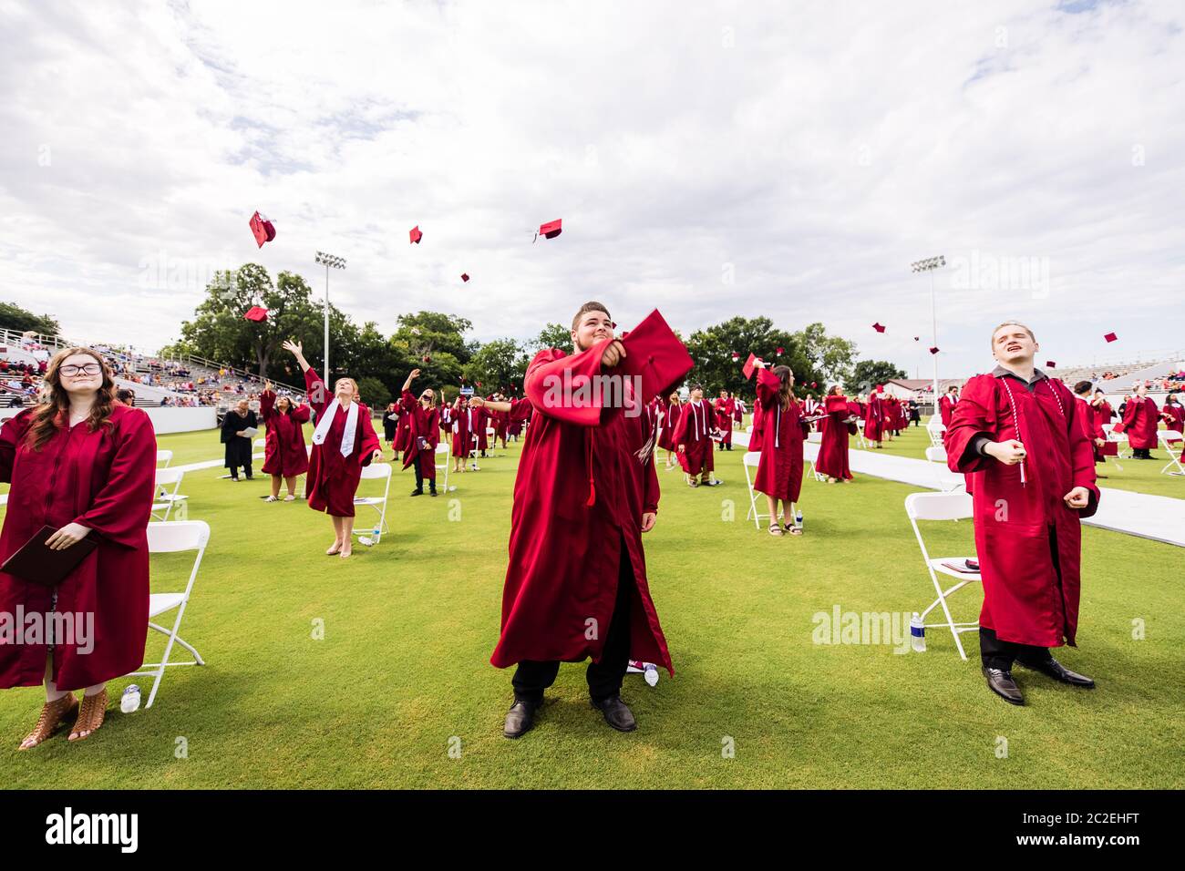 The Sherman High School Class of 2020 commencement ceremony is held on ...