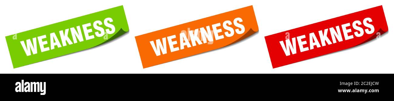 weakness sticker. weakness square isolated sign. weakness label Stock ...