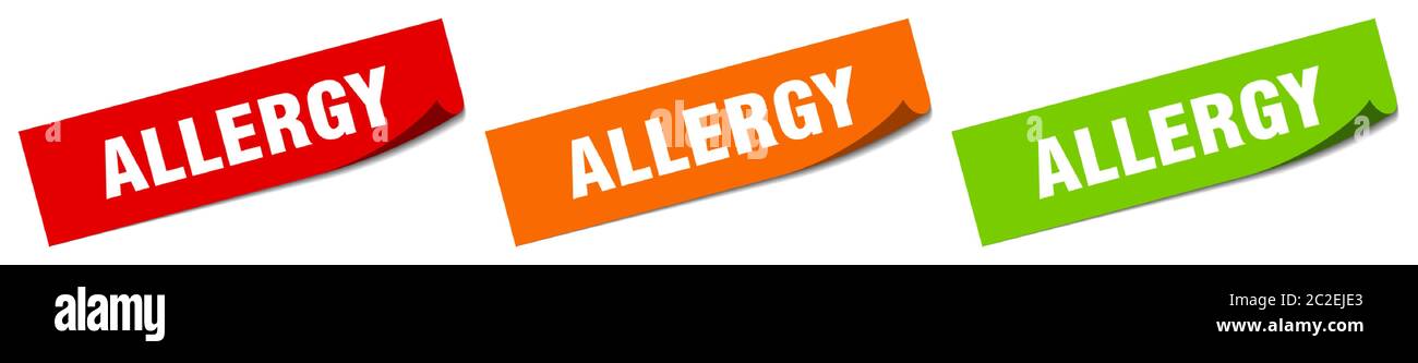 allergy sticker. allergy square isolated sign. allergy label Stock ...